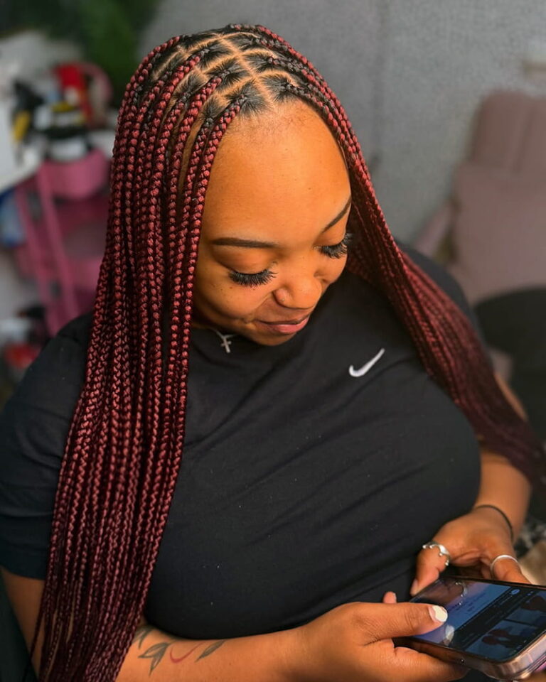 50+ Best Medium Knotless Braid Looks: Color, Length & Shape - Curly Craze